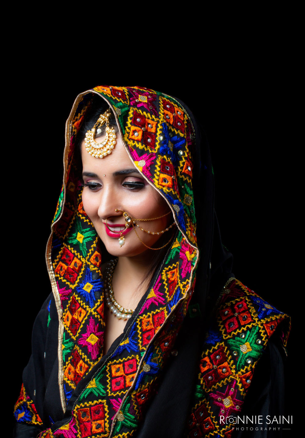 Punjabi Model Phulkari Photoshoot Boston - Ronnie Saini Photography