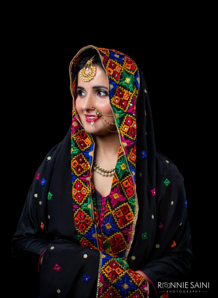 Punjabi Model Phulkari Photoshoot Boston - Ronnie Saini Photography
